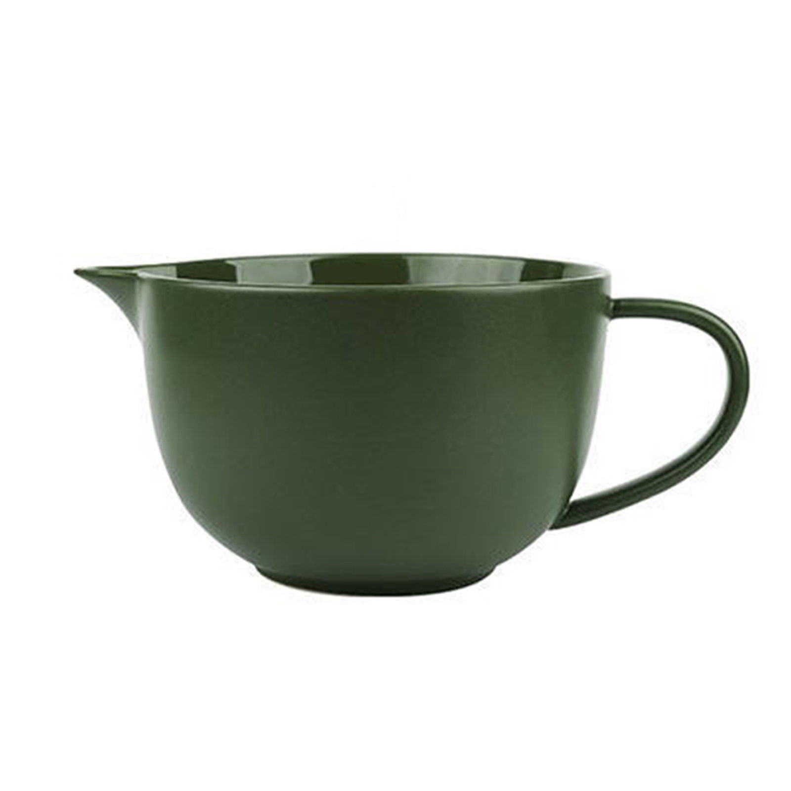 Qeeadeea/Solid Color Ceramic Bowls With Spout, Mixing Bowl With Handle ...
