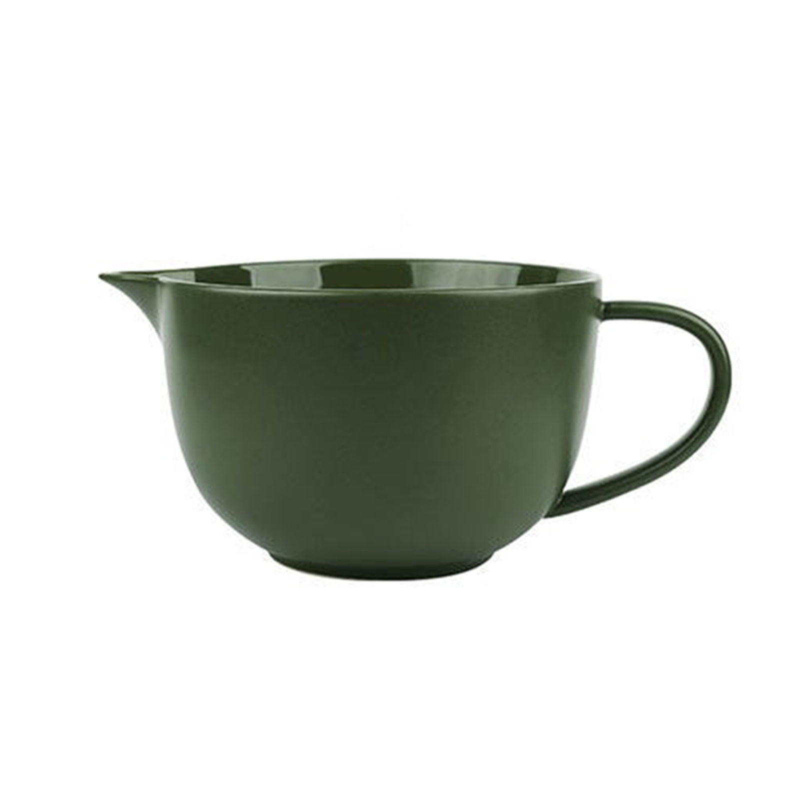 Qeeadeea/Solid Color Ceramic Bowls With Spout, Mixing Bowl With Handle ...