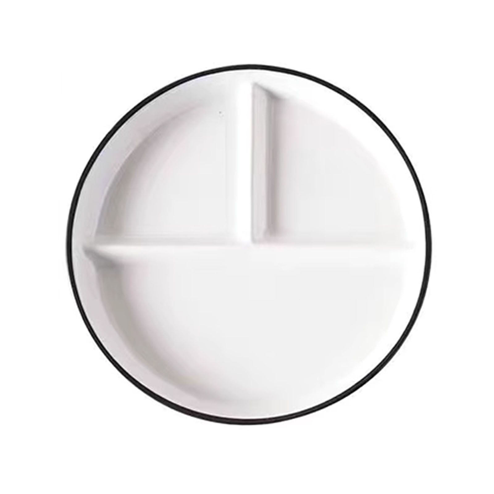 Qeeadeea/Solid Color Ceramic Divided Dinner Plates For Adults, Divided ...