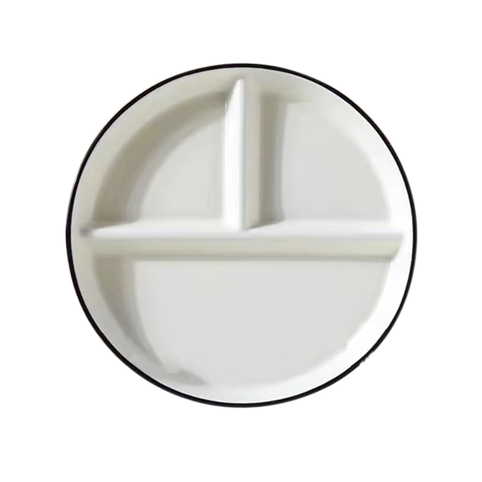 Qeeadeea/Solid Color Ceramic Divided Dinner Plates For Adults, Divided ...