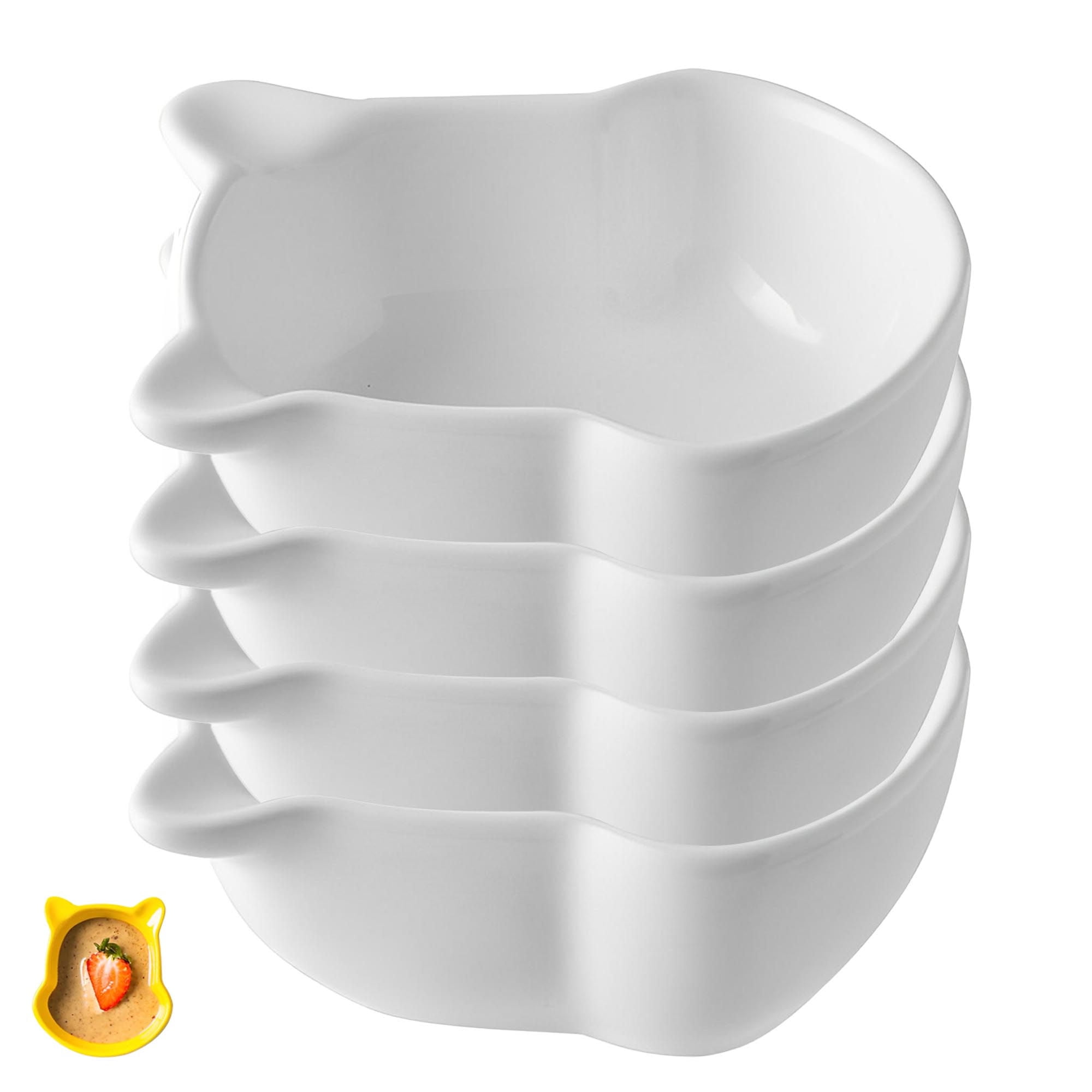 Qeeadeea Soy Sauce Dish Set, Small Bowls For Side Dishes, Small ...