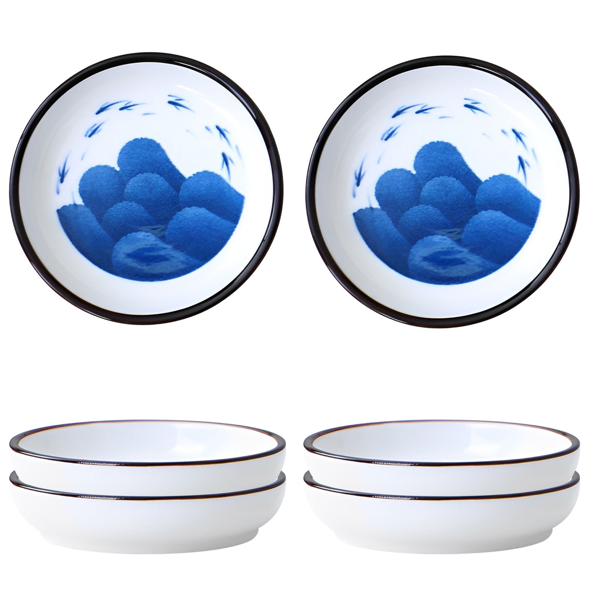 Qeeadeea Soy Sauce Dish Set, Small Bowls For Side Dishes, Small ...