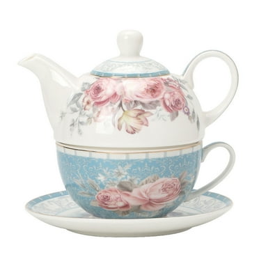 Pinky Up Addison Champagne Dots Tea for One Set - Walmart.com