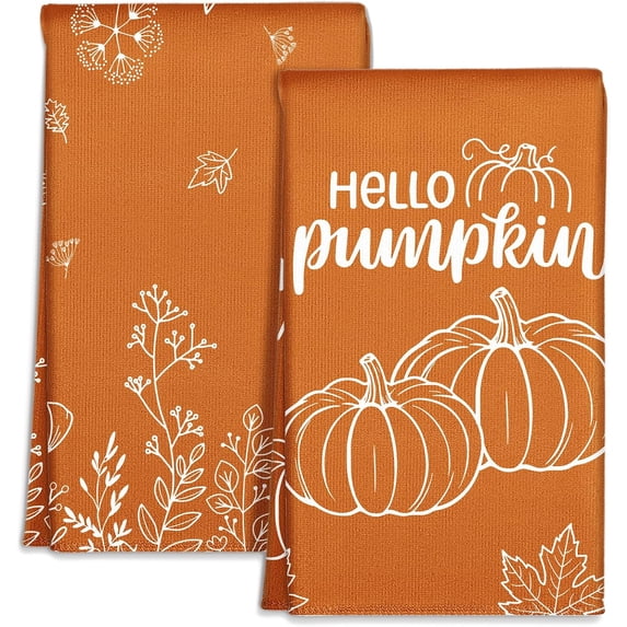 Qeenking Fall Kitchen Towels Set of 2 - Fall Kitchen Dish Towels 18x26 ...