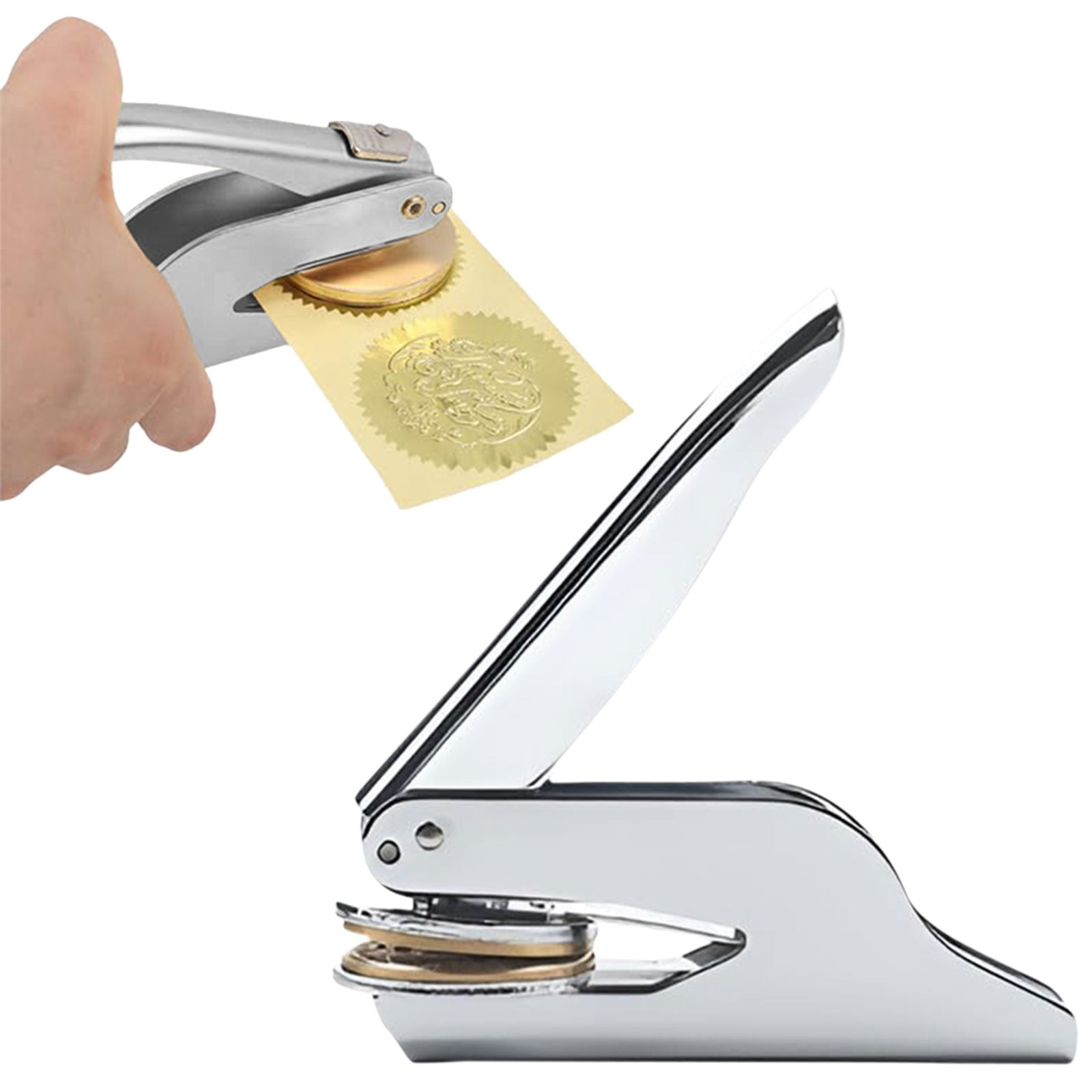 Qeieuw Book Embosser Personalized Custom Embosser Stamp with Your Name ...