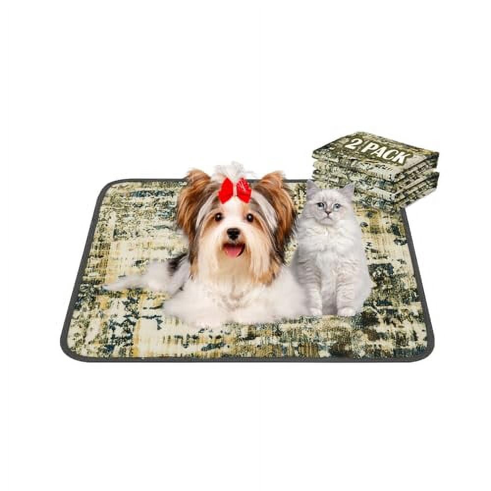 Qeils Washable Pee Pads for Dogs, 2 Pack Reusable Puppy Pads 18"x24 ...