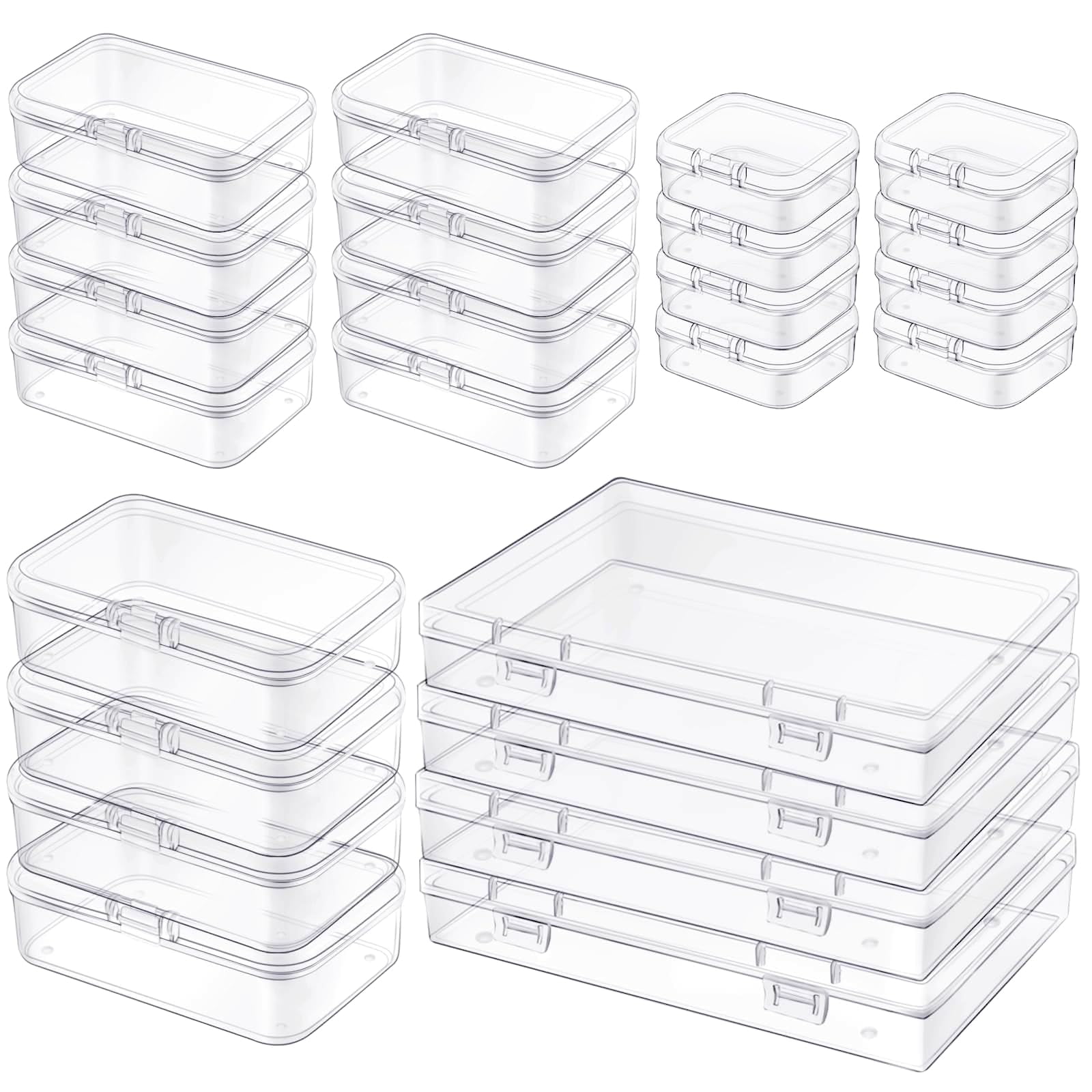Qeirudu 24 PcsTRDN Small Plastic Containers with Lids - Mini Plastic ...
