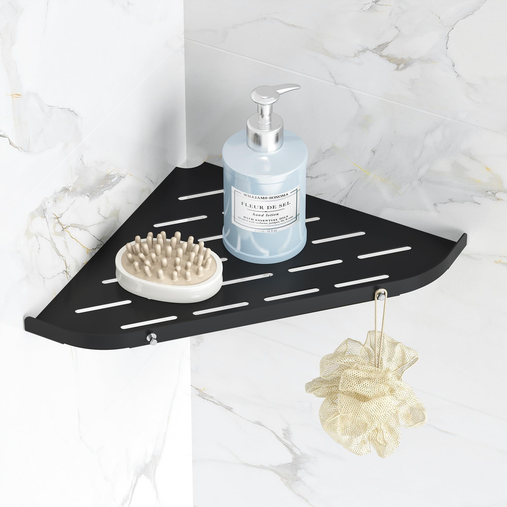 Qeke Bathroom Corner Shelf, 9" Shower Shelf Caddy, SUS304 Stainless ...