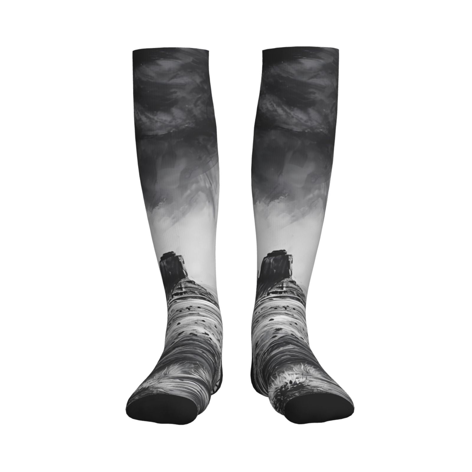 Qekee 60s Black White Western Cowboy Compression Socks the ultimate ...