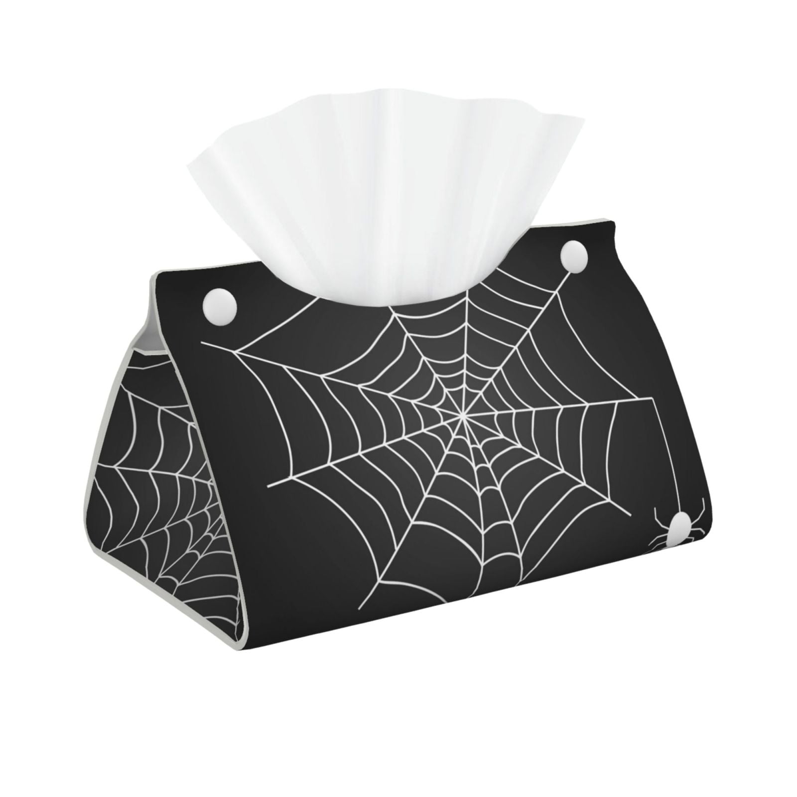 Qekee A Web With A Spider Print Long Tissue Box Cover, Tissue Holder ...