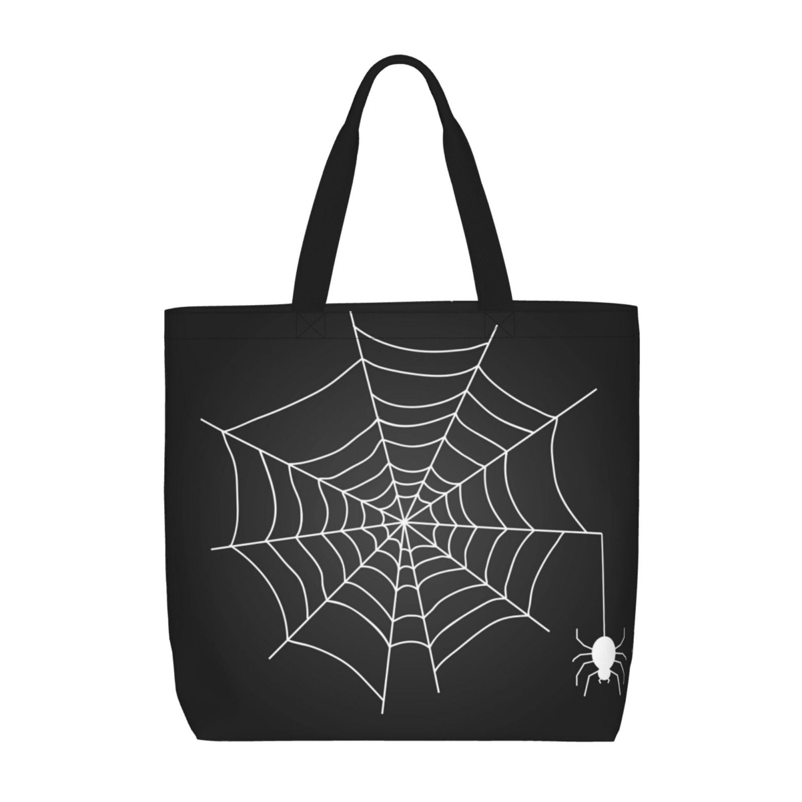 Qekee A Web With A Spider Tote Bag for Women Travel Bag with Inner ...