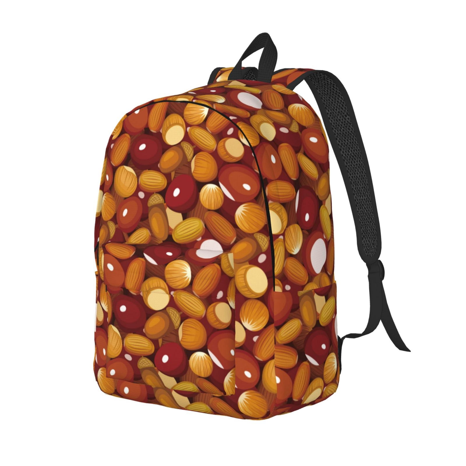 Qekee Almond Nuts for Canvas College Laptop Backpack is a durable ...