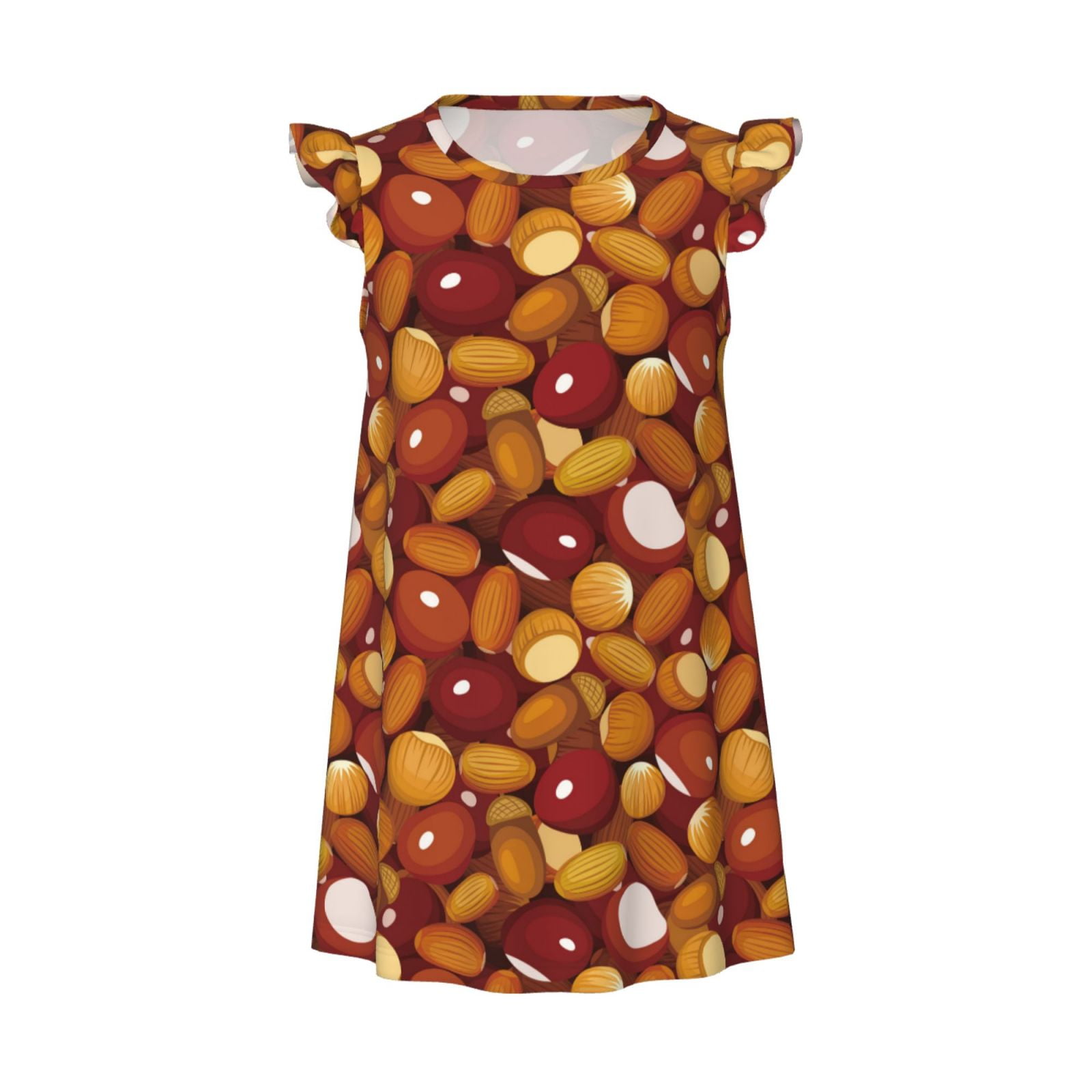 Qekee Almond Nuts for Girls Nightgowns, Princess Pajama Dresses for ...