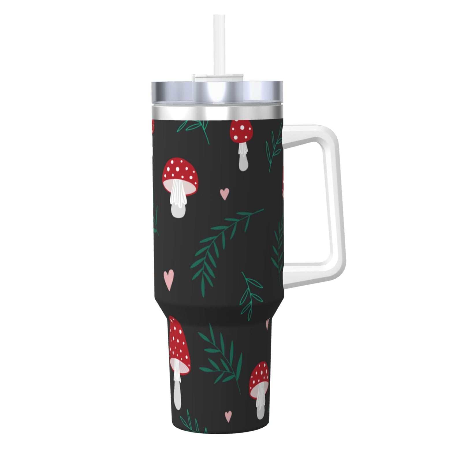 Qekee Amanita Mushroom Print 40 OZ Large Capacity Ice Bully Cup With ...