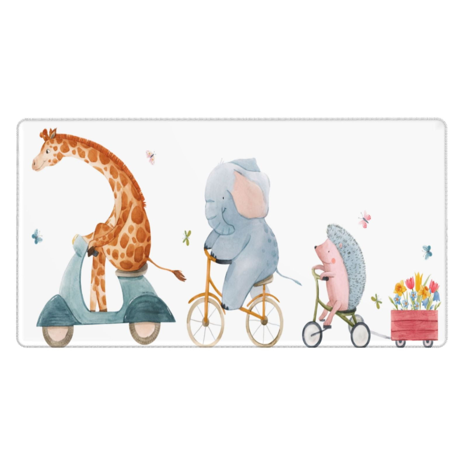 Qekee Animals in Transport Print Desk Pad Protector,Mouse Pad,Office ...