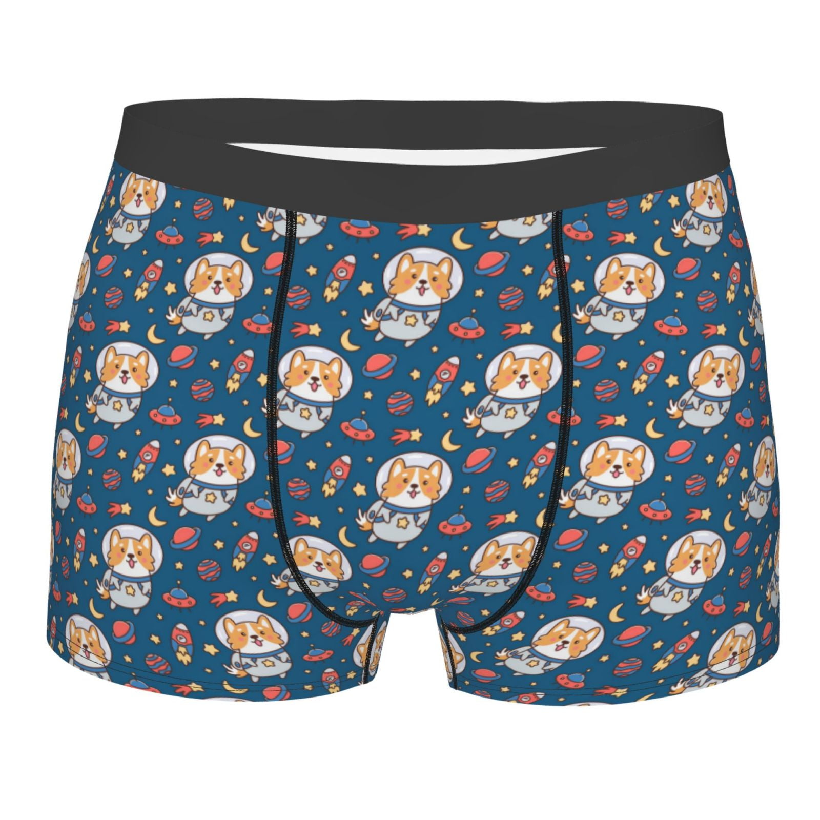 Qekee Astronaut Corgi Dog for Men's Underwear Boxer Briefs Pack ...