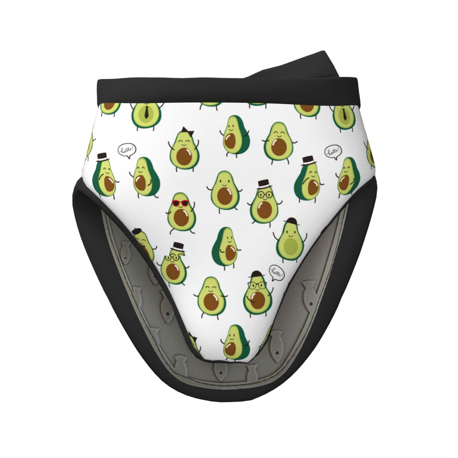 Qekee Avocado Friends Print Non-Slip Mini Oven Mitt,Silicone Oven Mitts ...