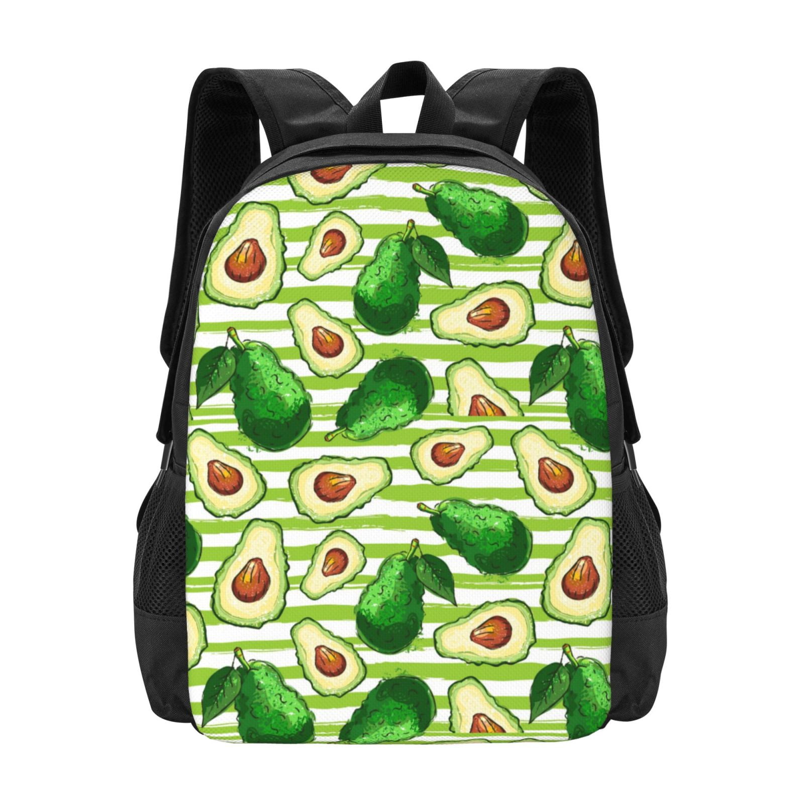 Qekee Avocado Green Striped for Travel Laptop Backpack for womem and ...