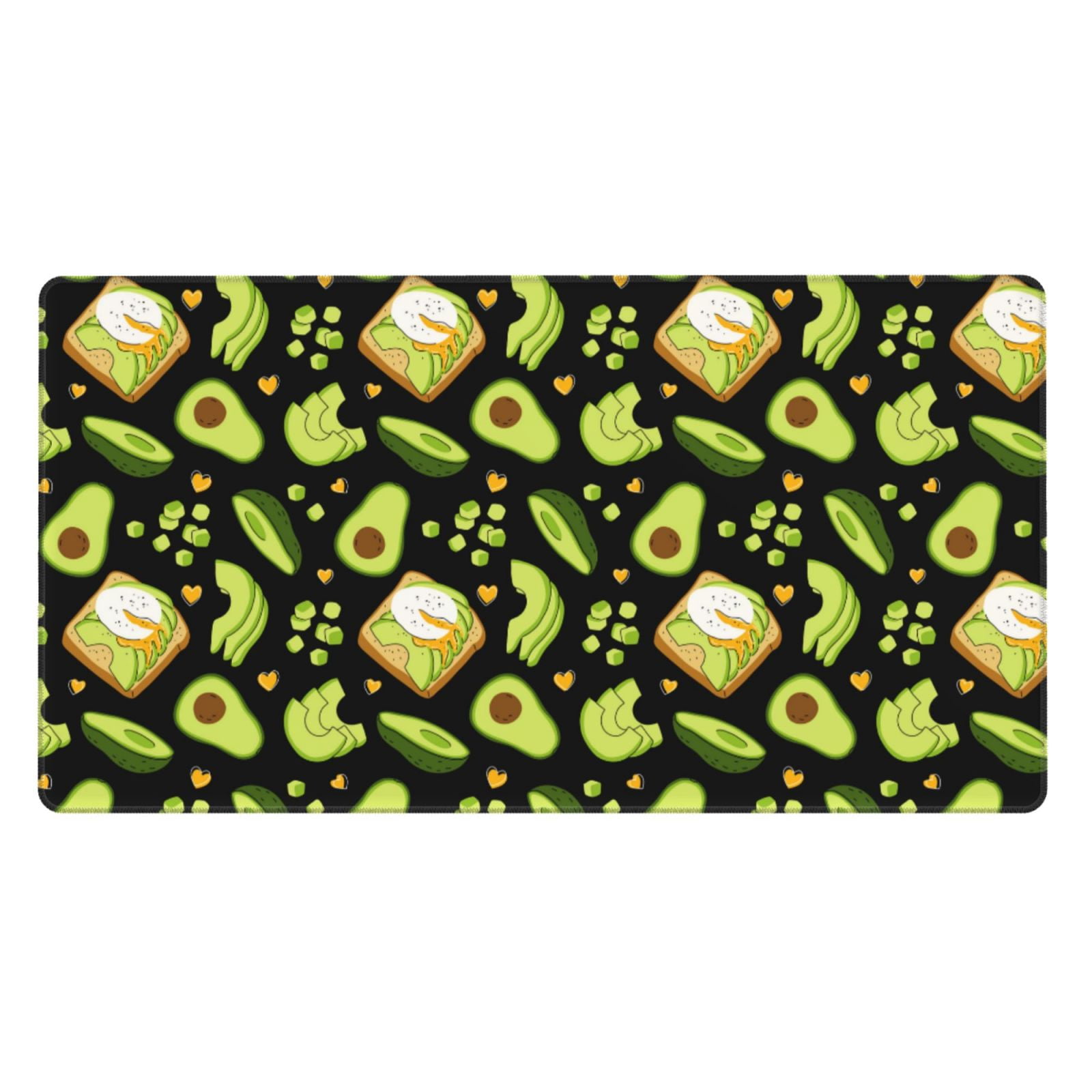Qekee Avocado Toast Print Desk Pad Protector,Mouse Pad,Office Desk Mat ...