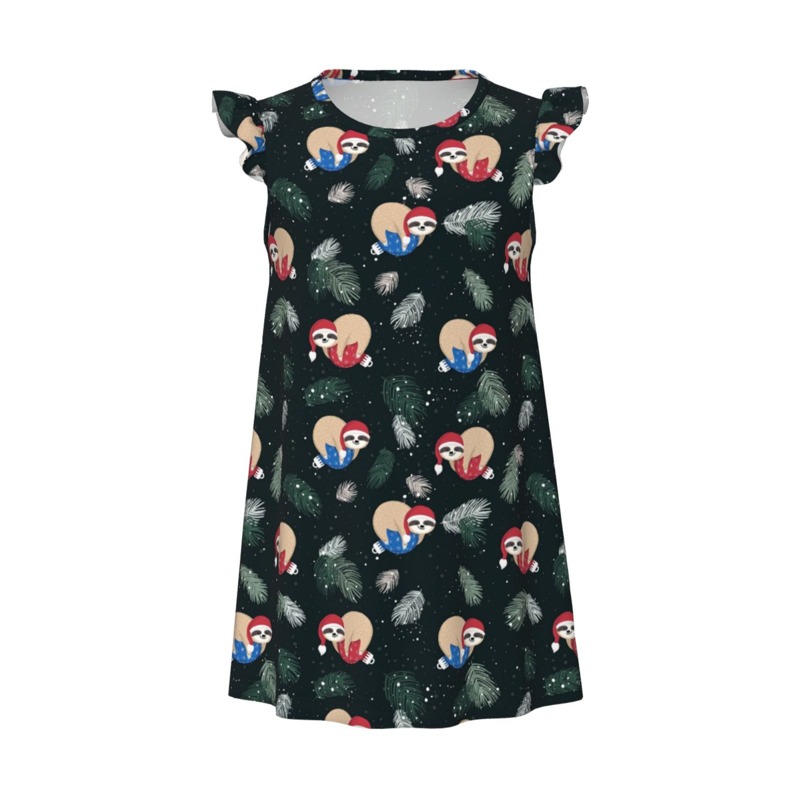 Qekee Baby Sloths for Girls Nightgowns, Princess Pajama Dresses for ...