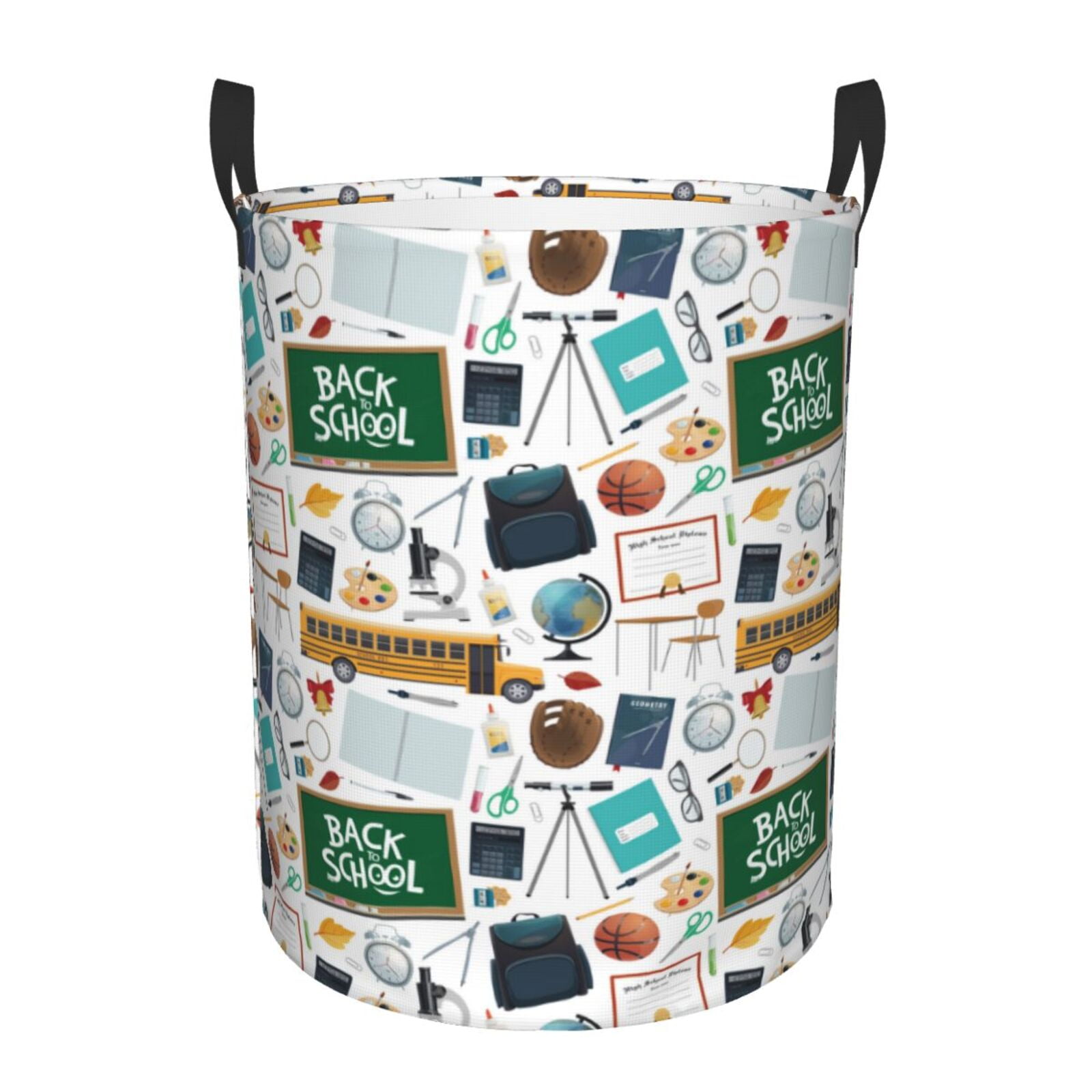 Qekee Back To School A print Laundry Hamper Basket, Hamper Basket for ...