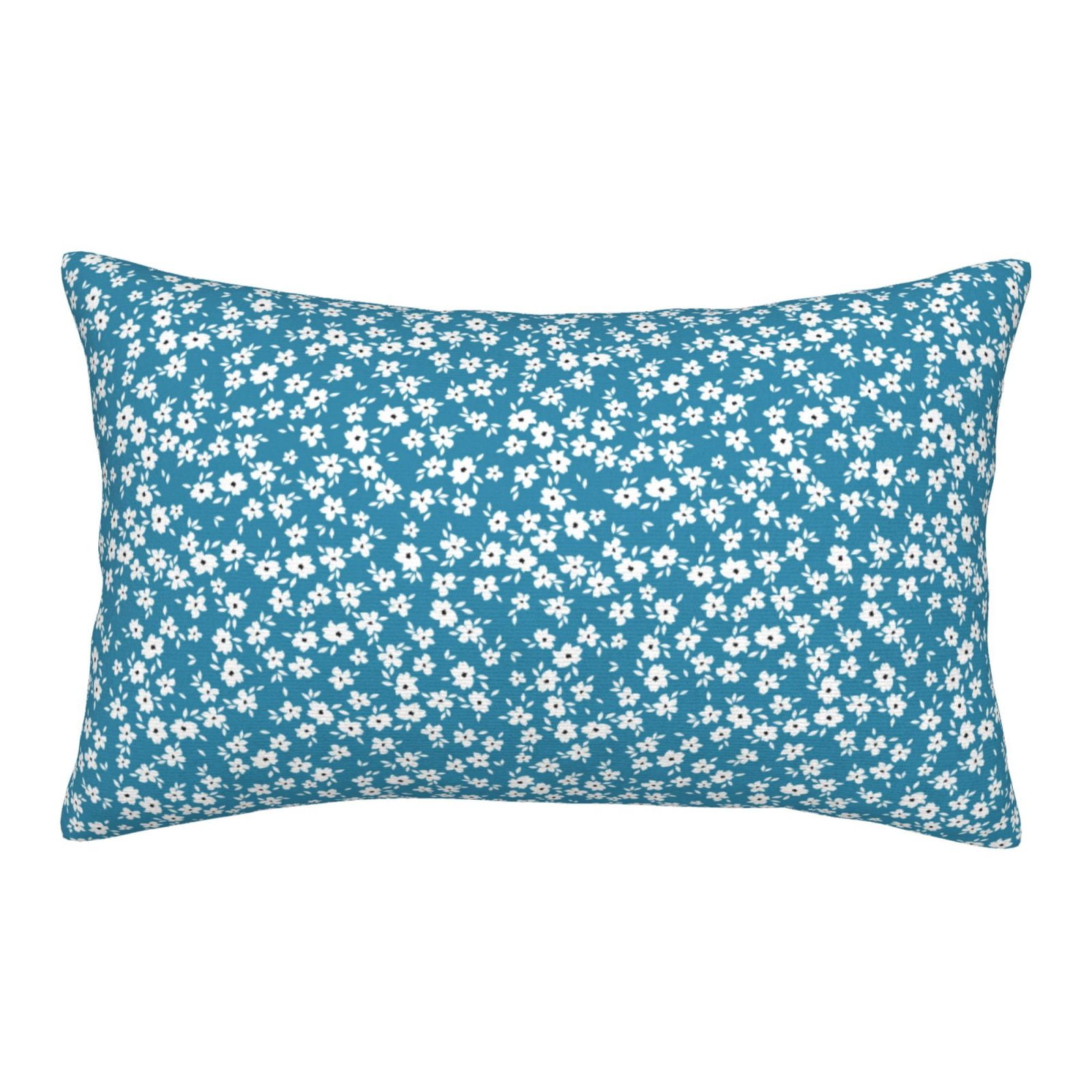 Qekee Beautiful Floral Print Fuzzy Pillows Cover, Pillow Case with ...