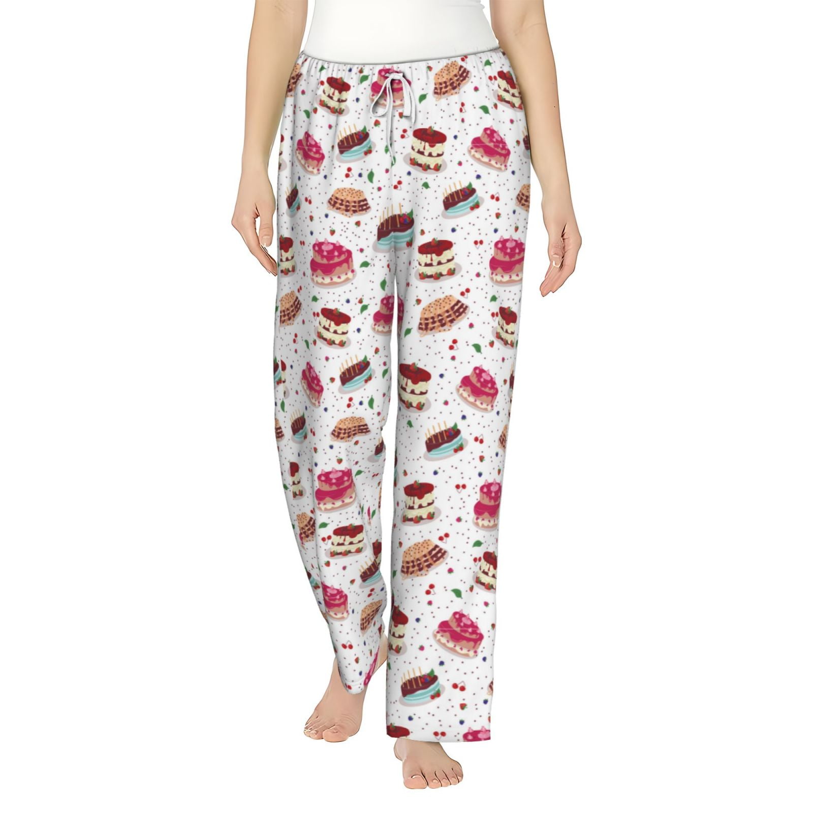 Qekee Birthday Cake print Women Pajama Pants - Walmart.com