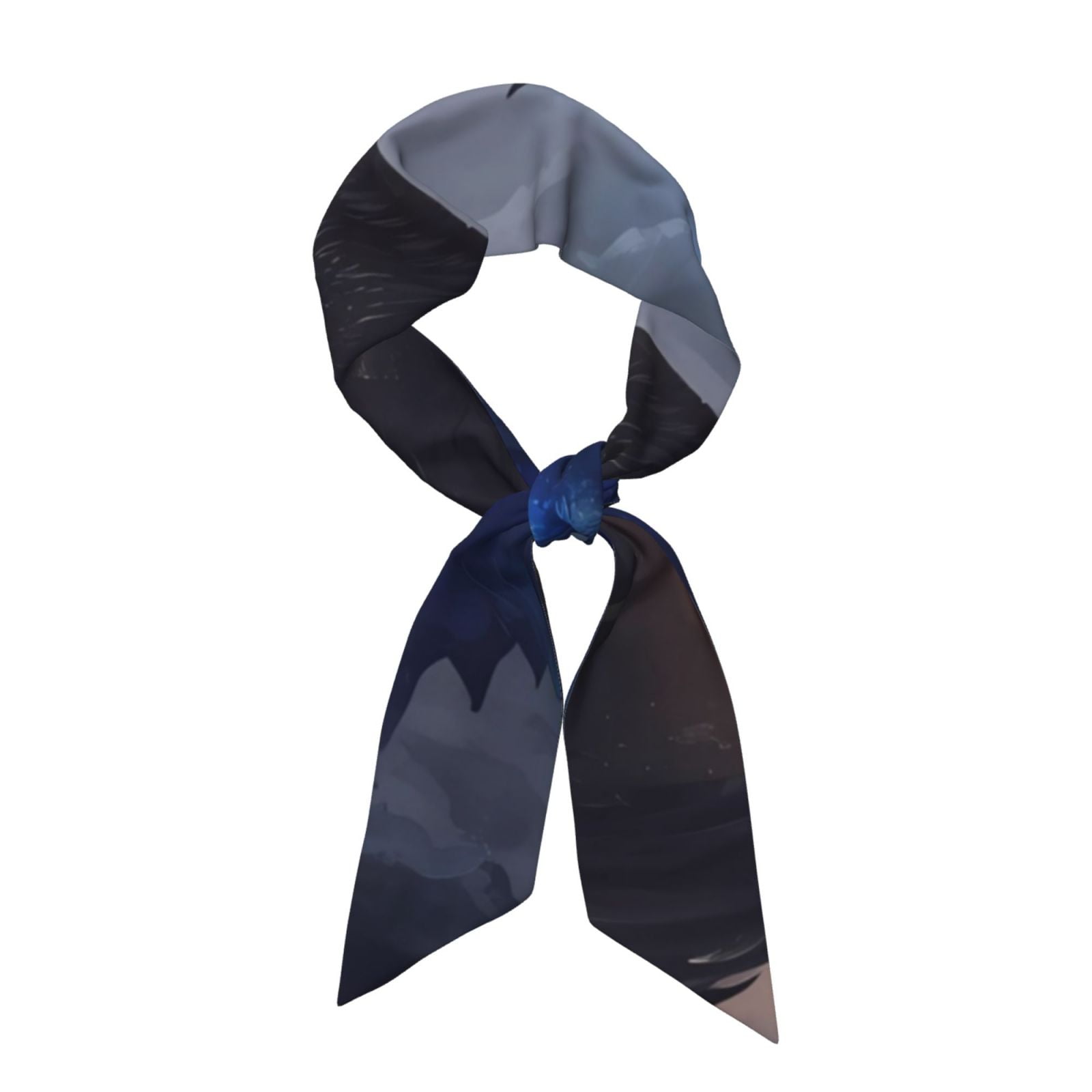Qekee Black And Blue Lightning Dragon for Silk Feeling Scarf Medium ...