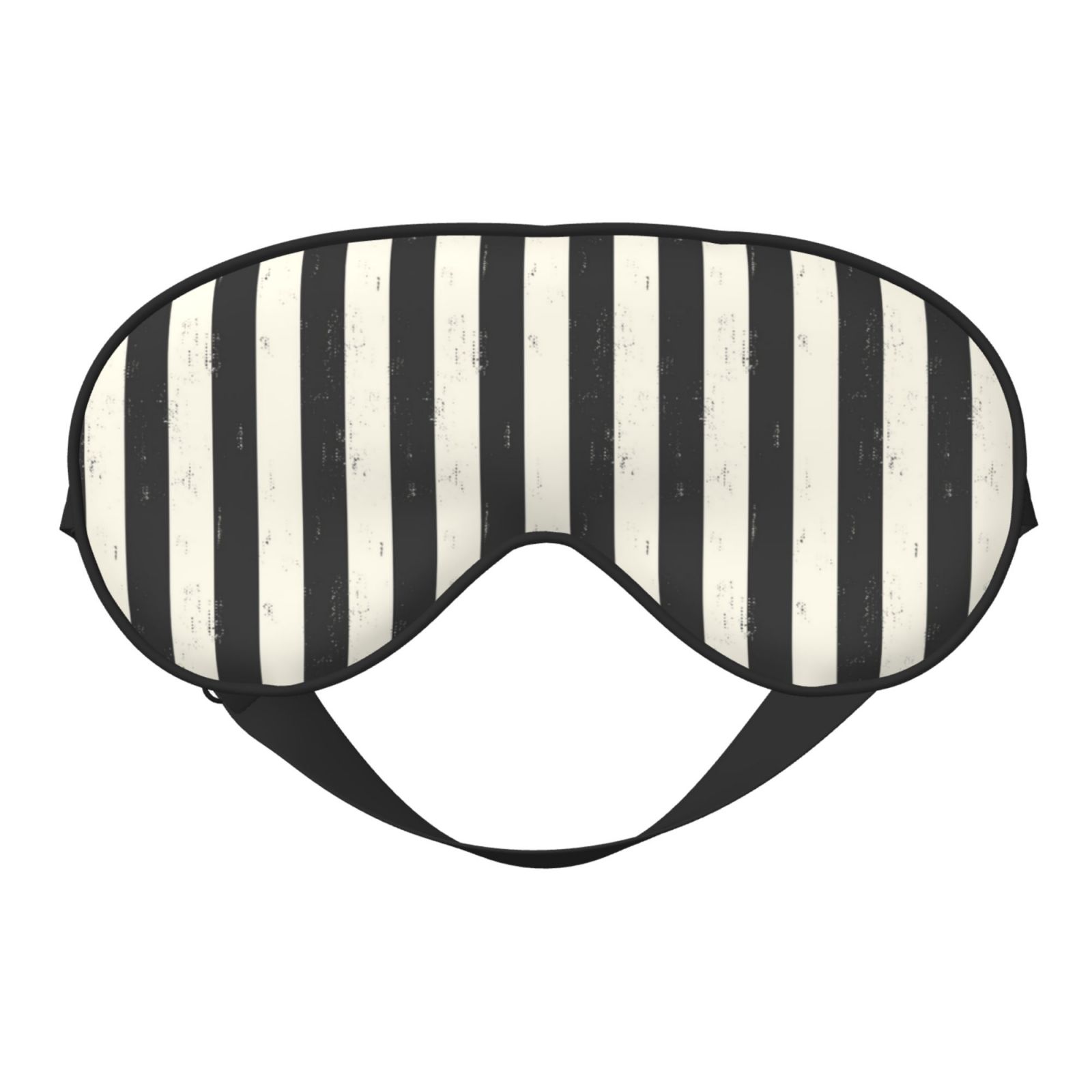 Qekee Black And White Thick Stripes Print Eye Mask Soft Fluffy Sleeping ...