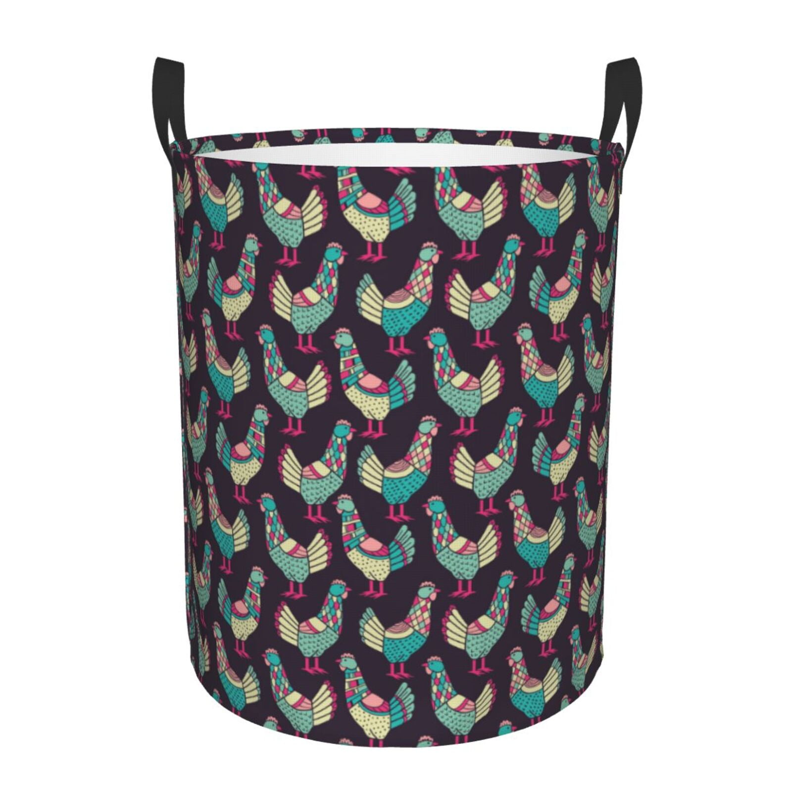 Qekee Bohemian Chicken print Laundry Hamper Basket, Hamper Basket for ...