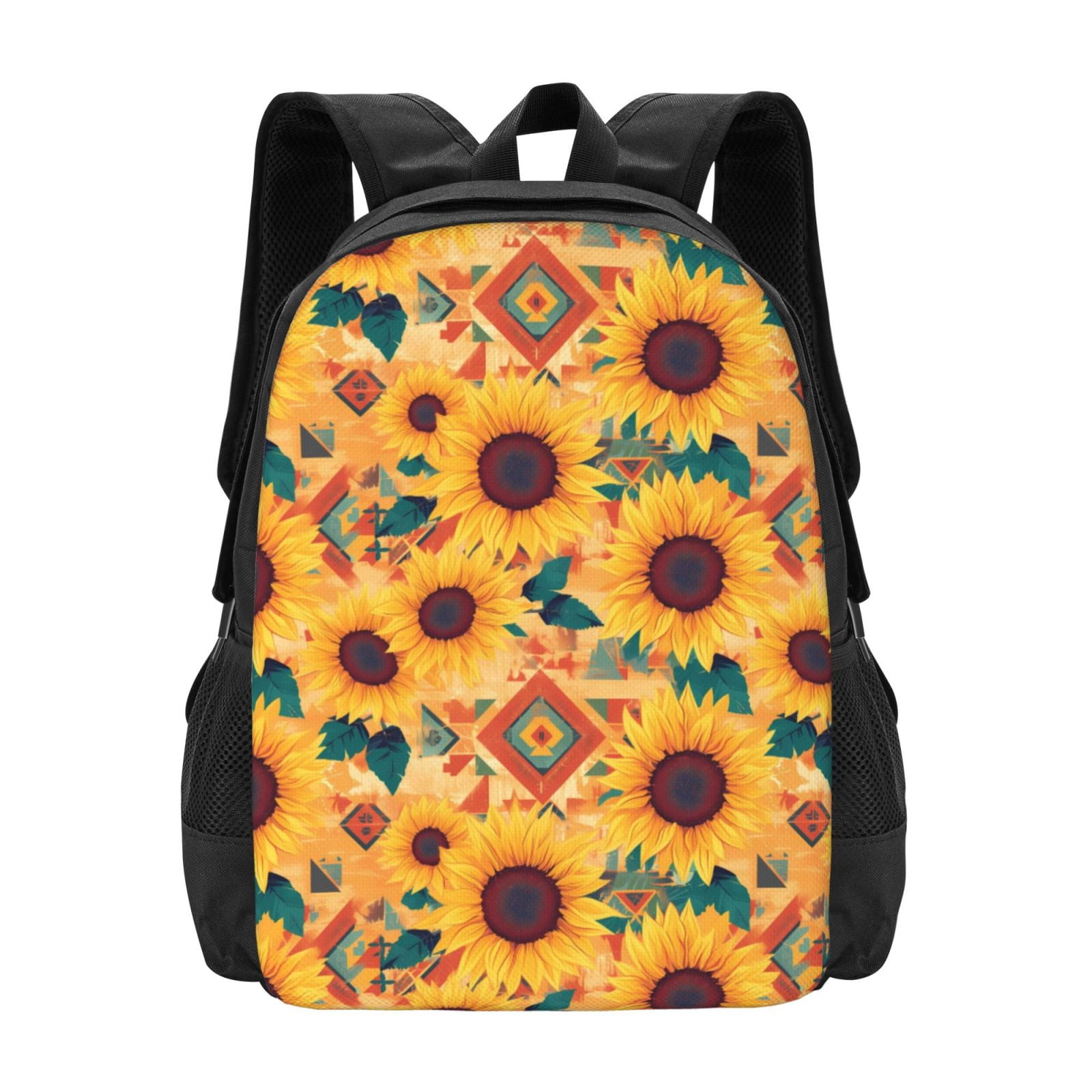 Qekee Bohemian Sunflower for Travel Laptop Backpack for womem and men ...