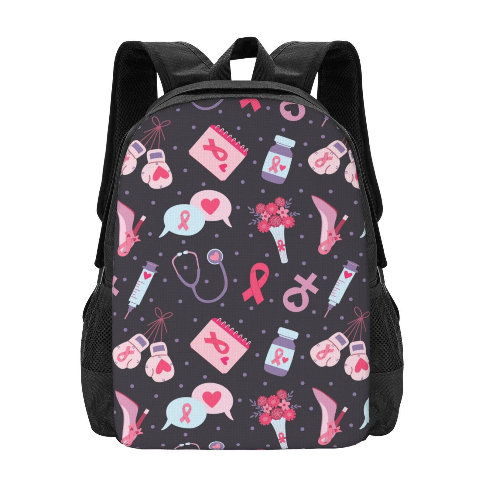 Qekee Breast Cancer Awareness1 for Travel Laptop Backpack for womem and ...