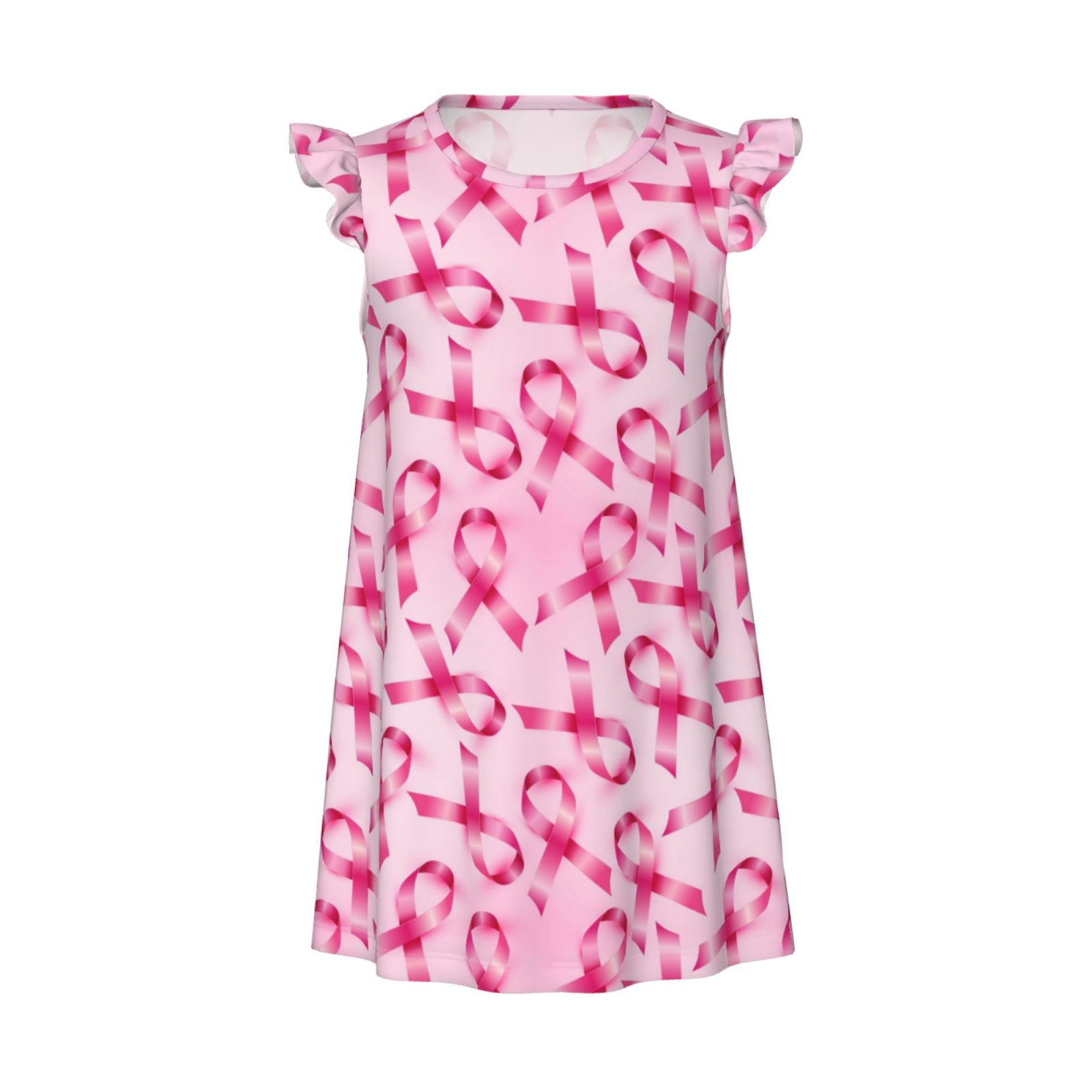 Qekee Breast Cancer Ribbons Awareness for Girls Nightgowns, Princess ...