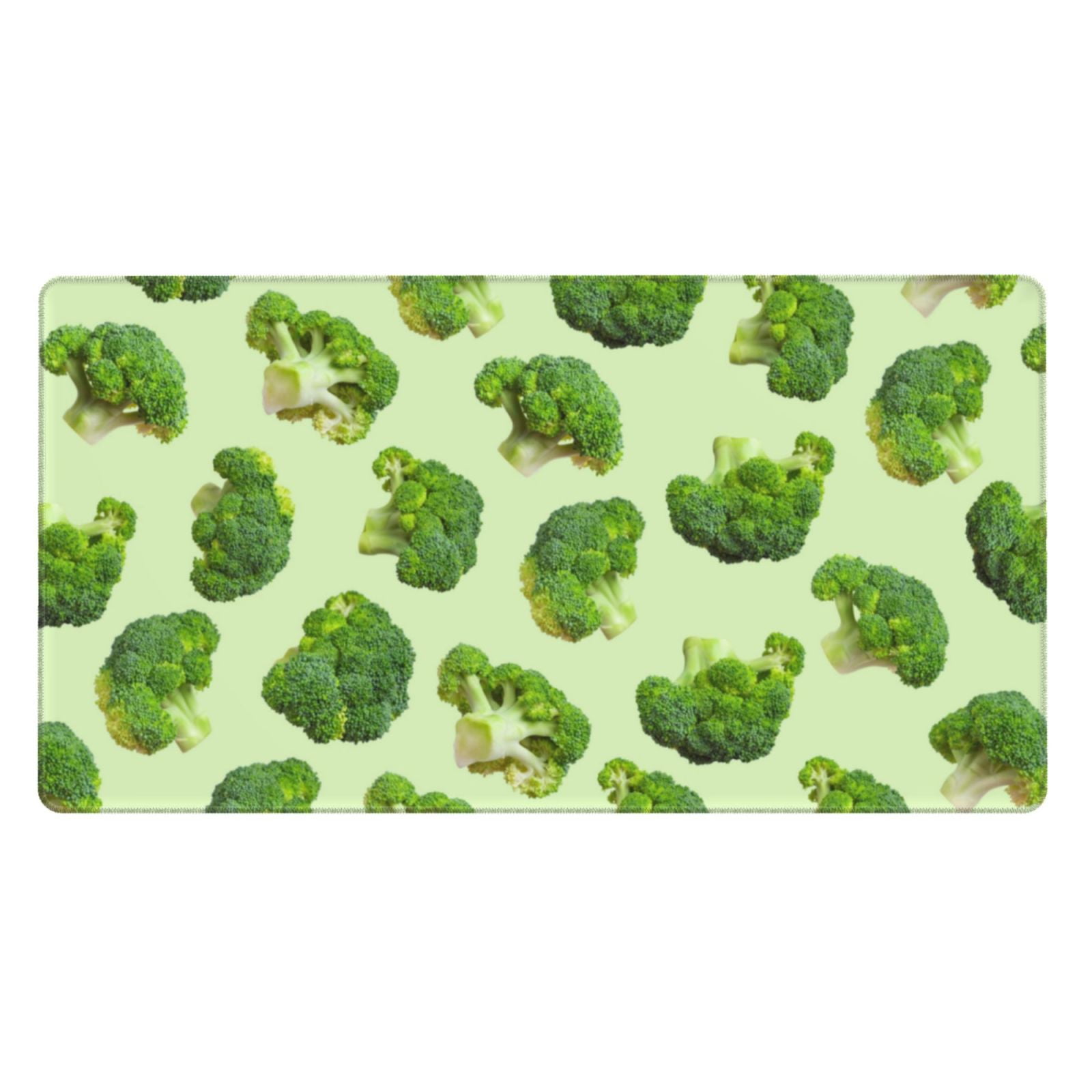 Qekee Broccoli 3 Print Desk Pad Protector,Mouse Pad,Office Desk Mat ...