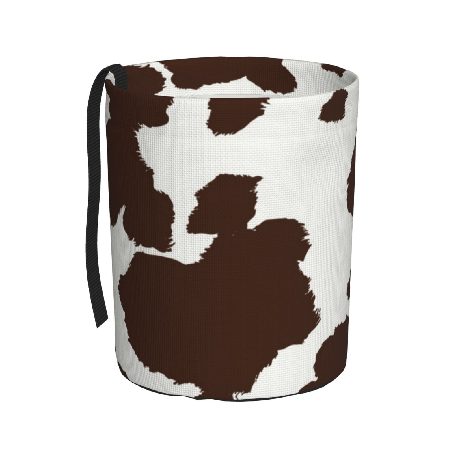 Qekee Brown Cow Print Automotive Waterproof Portable Collapsible Trash ...