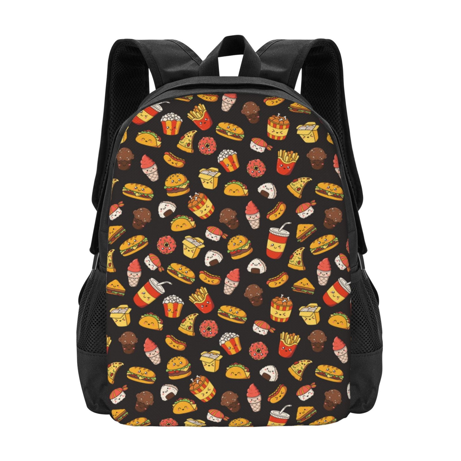 Qekee Burger Fries for Travel Laptop Backpack for womem and men ...