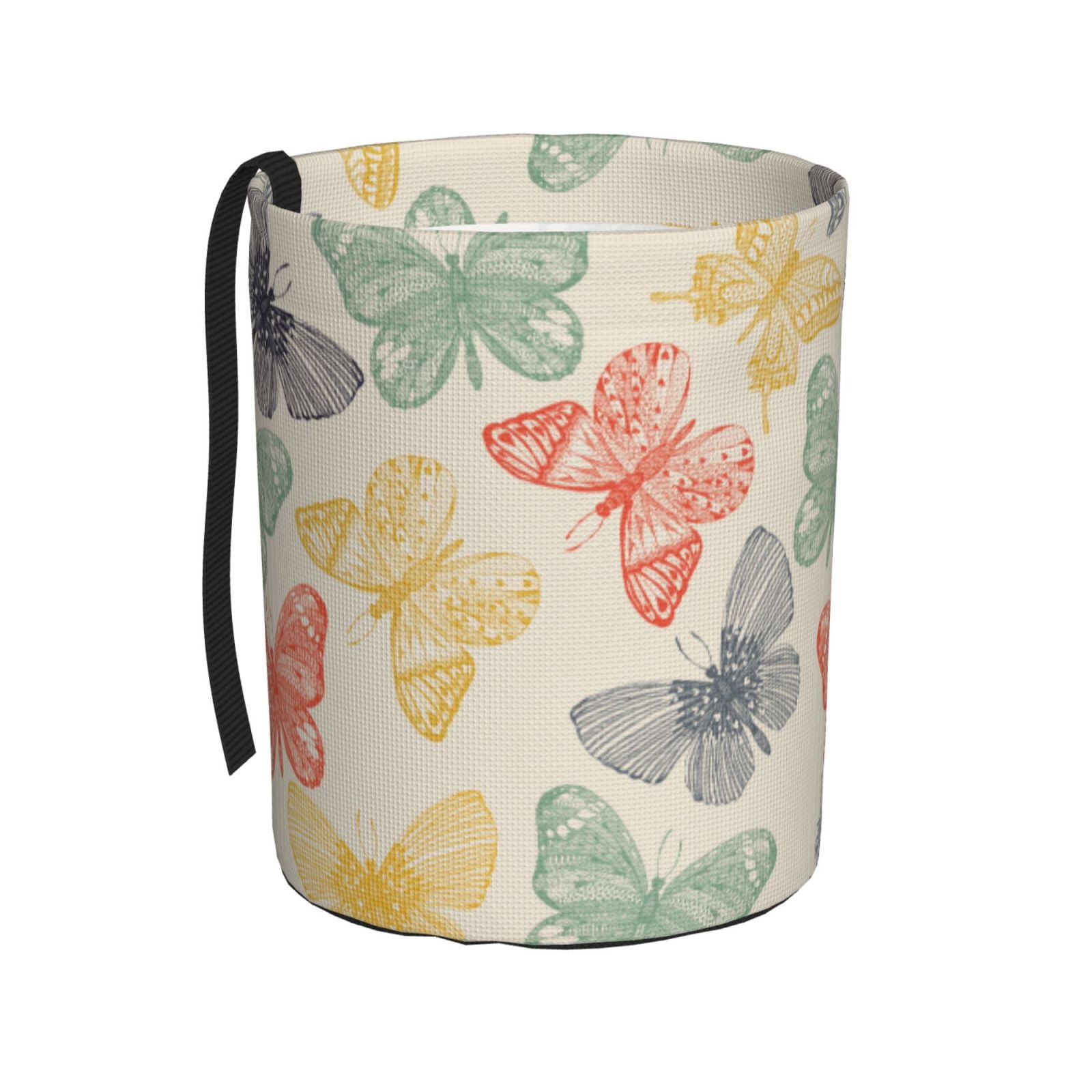 Qekee Butterfly Print Automotive Waterproof Portable Collapsible Trash ...
