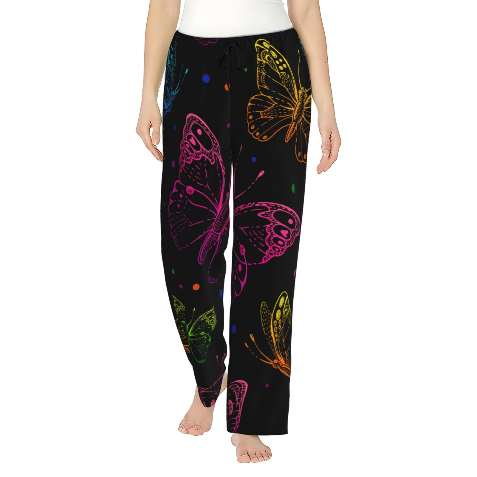 Qekee Butterfly print Women Pajama Pants - Walmart.com