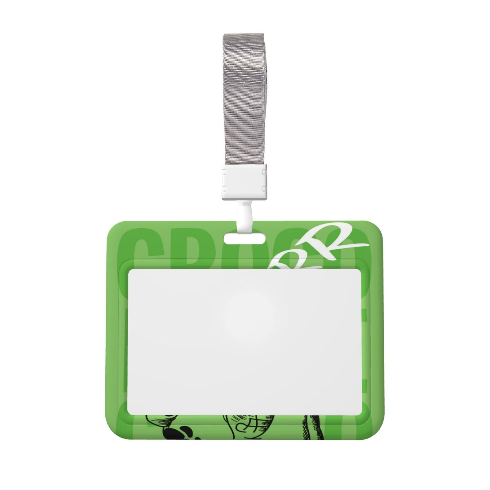 Qekee CROCODILE HEAD Print Card Badge Holder,Clear Name Tag ID Card ...