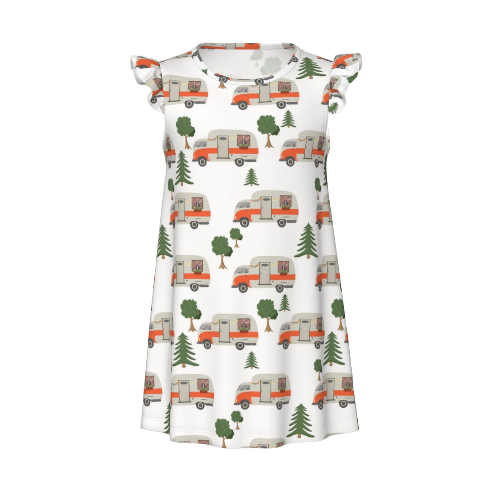Qekee Camp Van for Girls Nightgowns, Princess Pajama Dresses for Girls ...