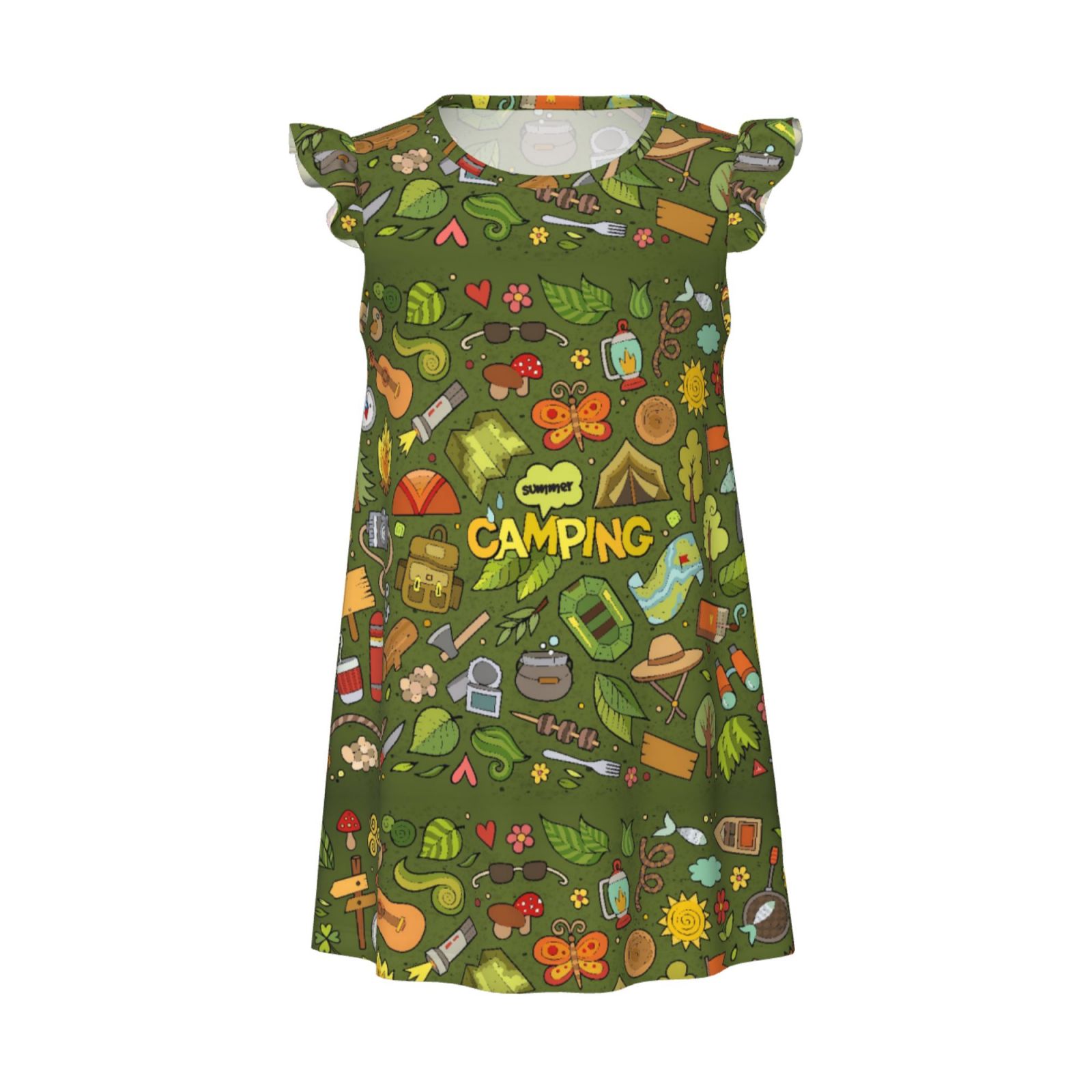 Qekee Camping 1 for Girls Nightgowns, Princess Pajama Dresses for Girls ...