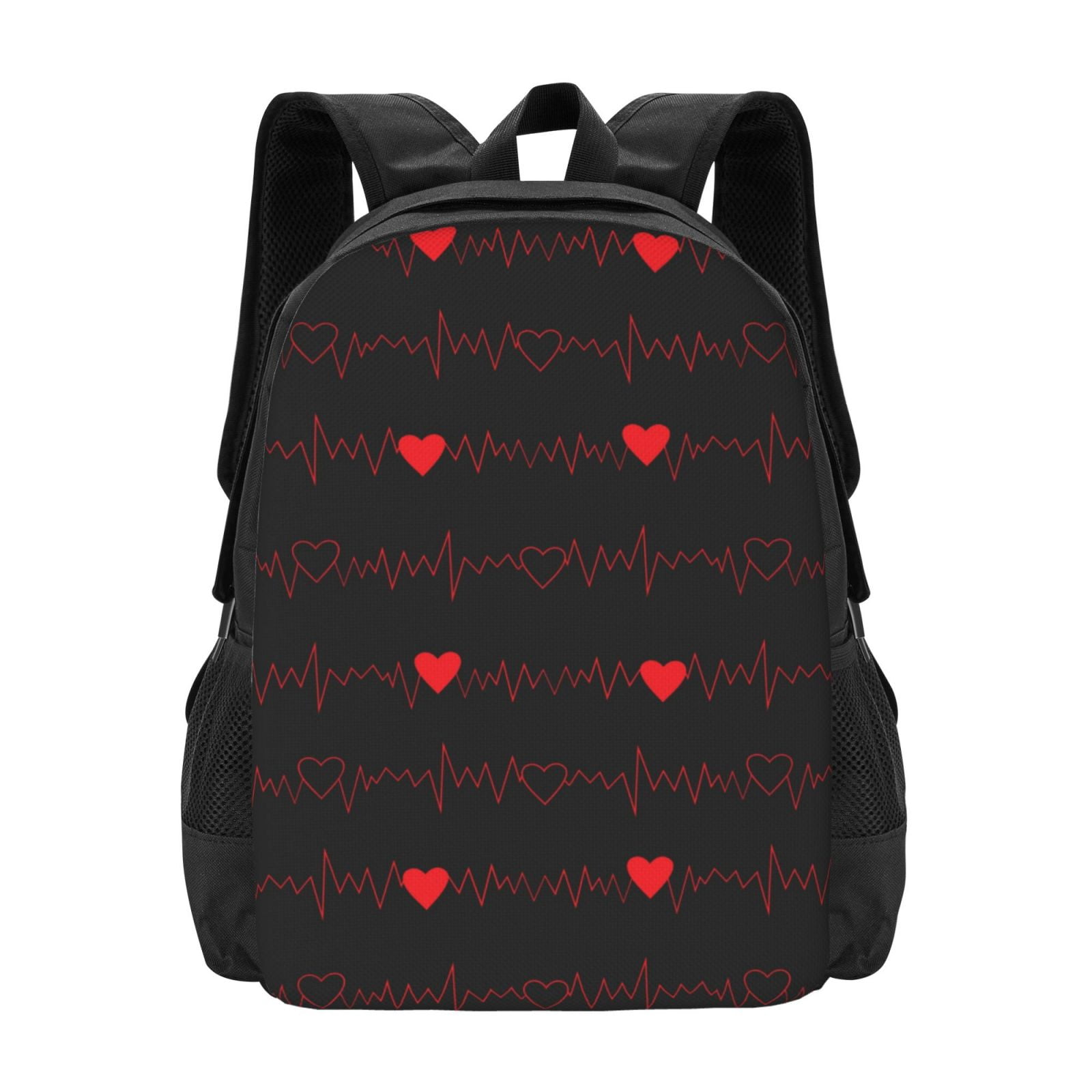 Qekee Cardiogram and Heart for Travel Laptop Backpack for womem and men ...