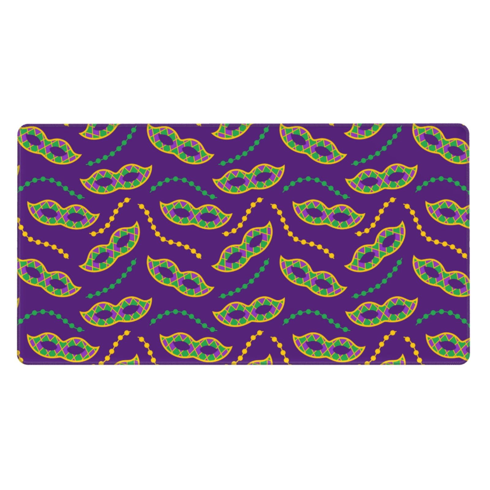 Qekee Carnival Masks and Beads Print Desk Pad Protector,Mouse Pad ...