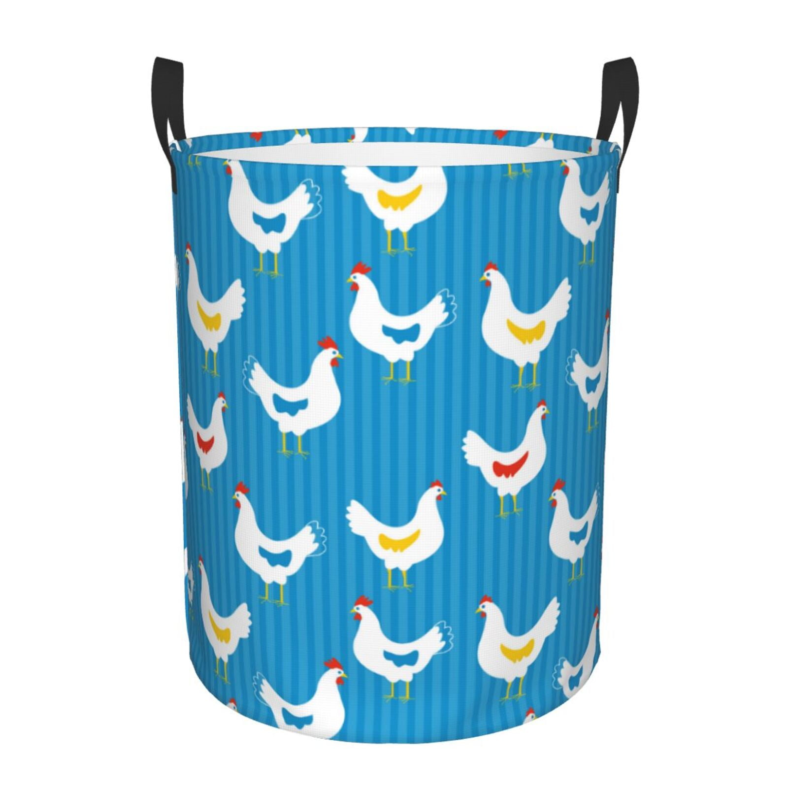 Qekee Cartoon Chicken print Laundry Hamper Basket, Hamper Basket for ...