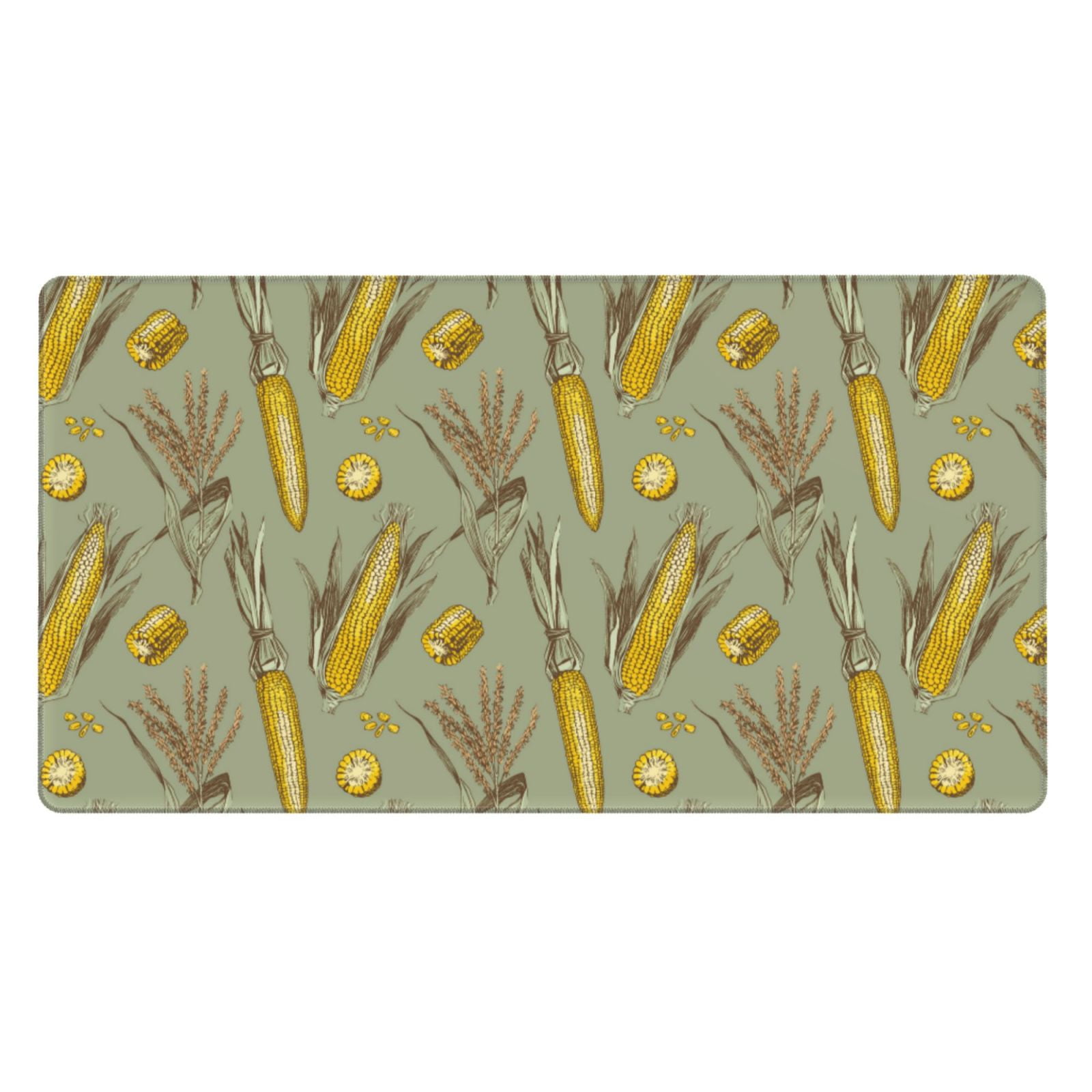 Qekee Cartoon Corn and Wheat Print Desk Pad Protector,Mouse Pad,Office ...