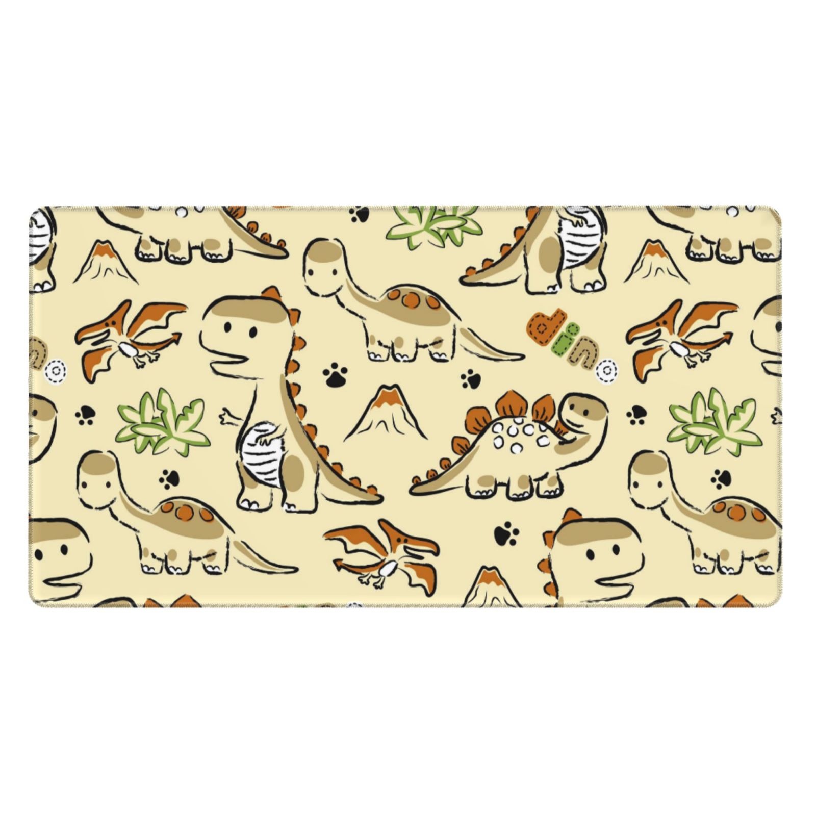 Qekee Cartoon Dinosaurs Print Desk Pad Protector,Mouse Pad,Office Desk ...
