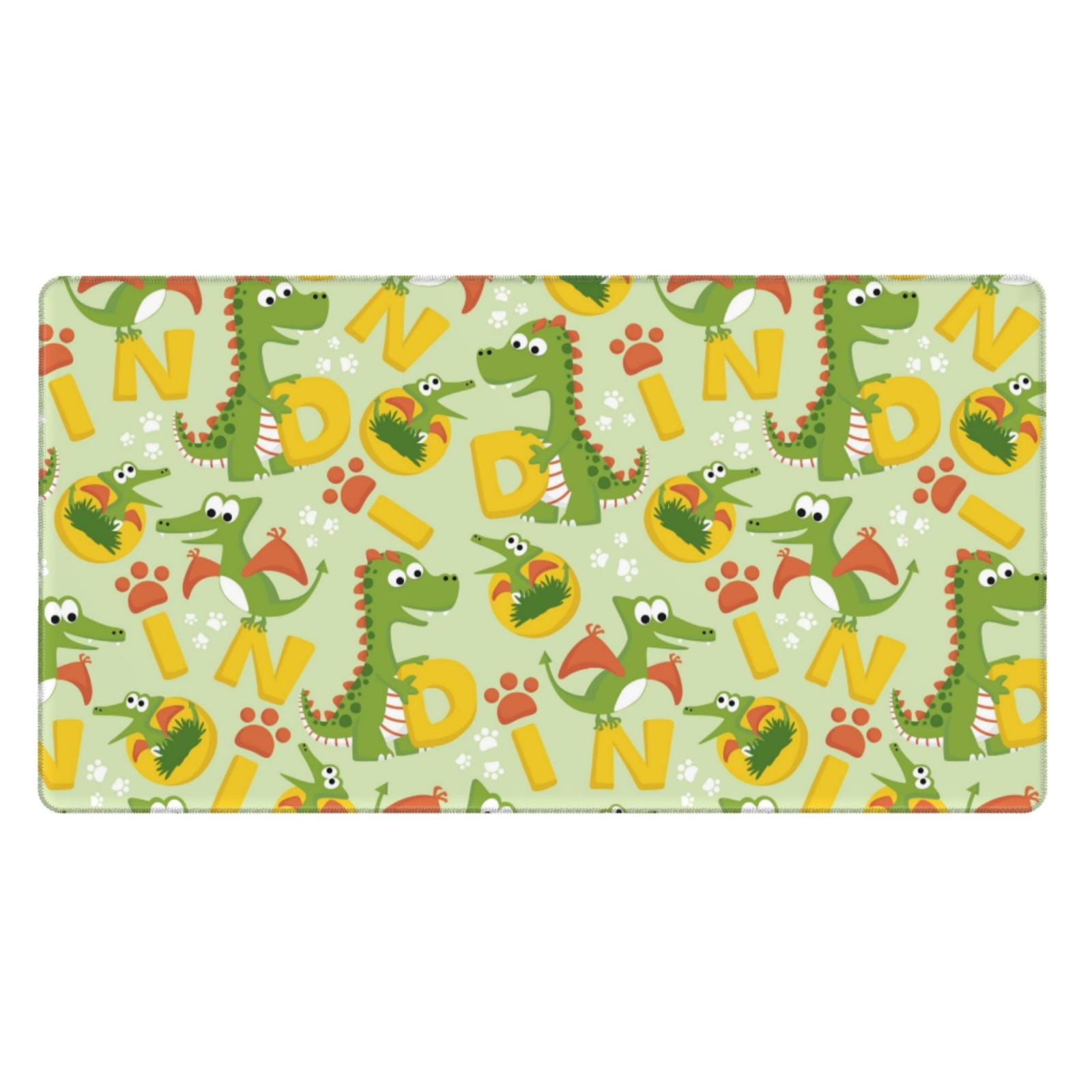Qekee Cartoon Dinosaurs Print Desk Pad Protector,Mouse Pad,Office Desk ...