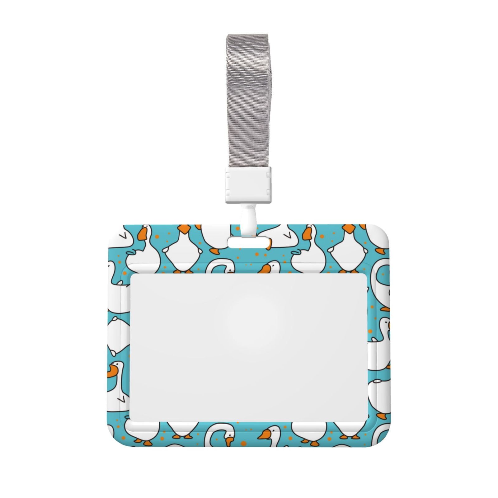 Qekee Cartoon Funny Goose Print Card Badge Holder,Clear Name Tag ID ...