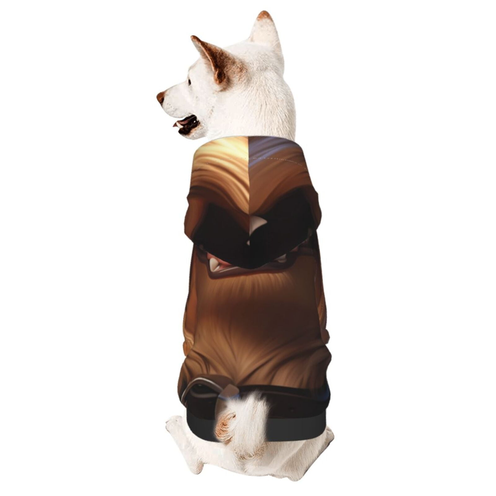 Qekee Cartoon Happy Cute Puppy Print Pet Dog Hoodies Dog Clothes for ...