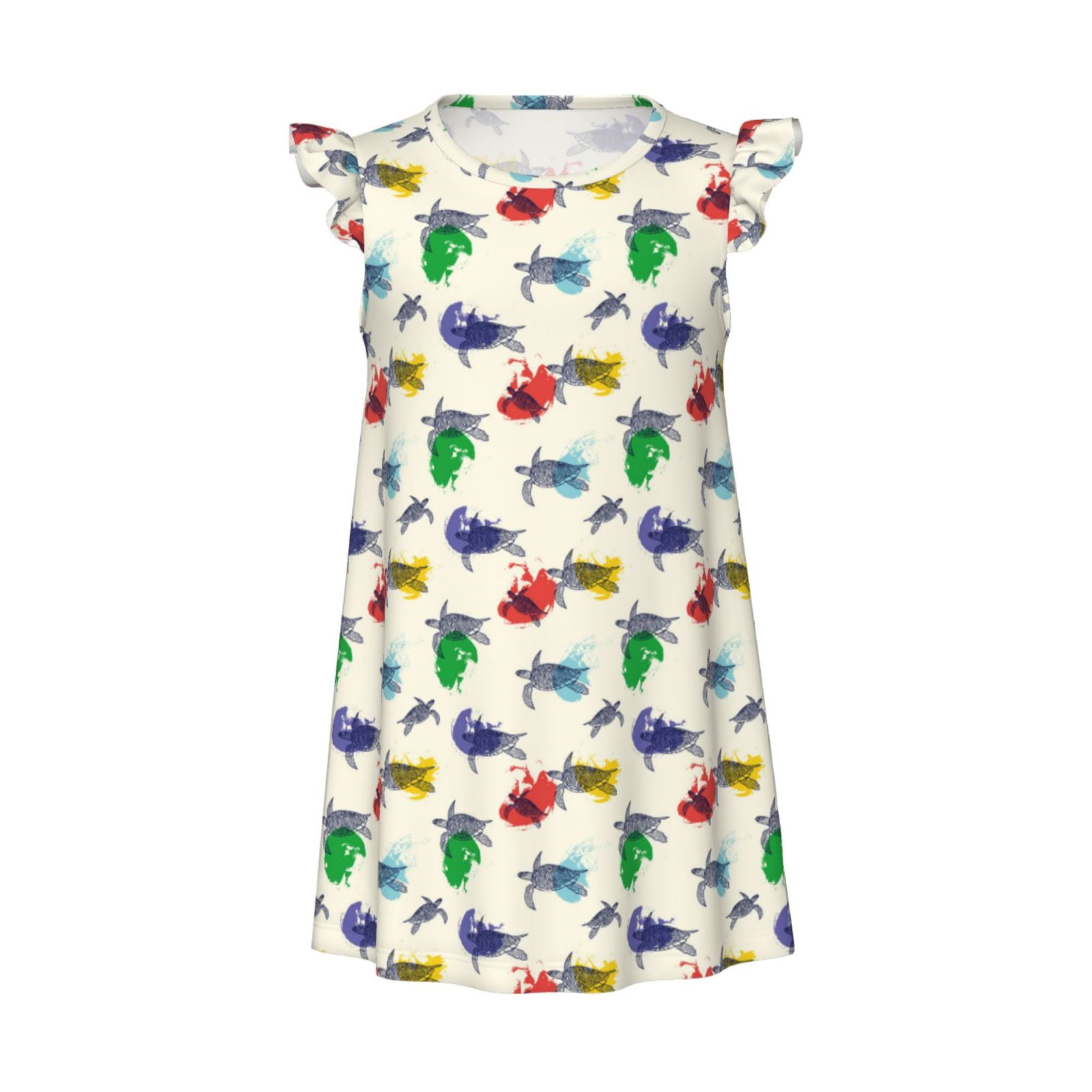 Qekee Cartoon Sea Turtle for Girls Nightgowns, Princess Pajama Dresses ...